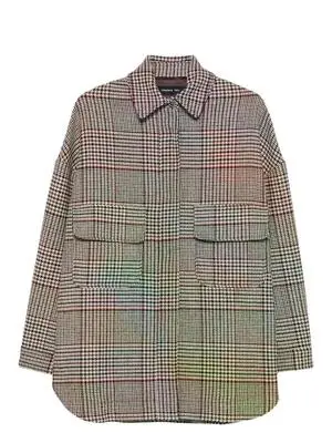 Federica Tosi Prince Of Wales Check Oversized Shirt - Neutrals