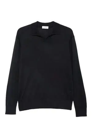 PAOLO PECORA Long-sleeve Knit T-shirt - Blue