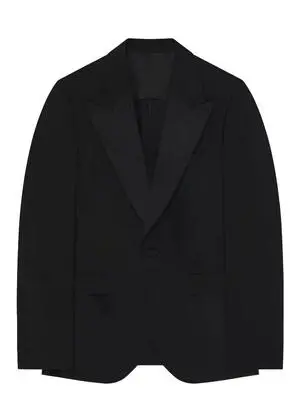 Givenchy Single-breasted Deconstructed Jacket In Wool And Mohair - Black