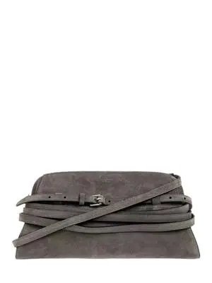 Moschino Large Tie Me Clutch Bag - Grey