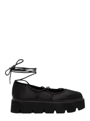BUFFALO Darya Ghillie Lace-up Platform Pumps - Black