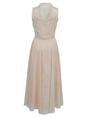 Sandro Cassy Ruffled Dress - Neutrals