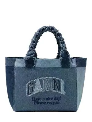 GANNI Trapeze Denim Shopper - Blue