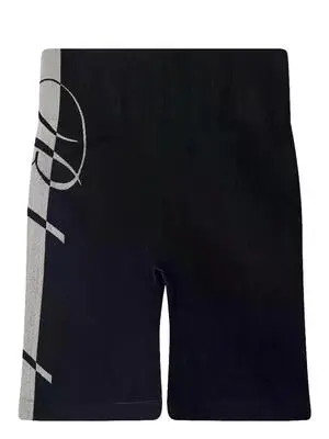 Rhude Logo-knit Shorts - Black