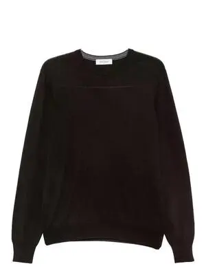 GRAN SASSO Crew-neck Knitted Sweater - Brown
