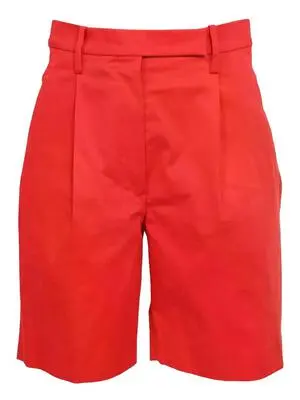Hermès Pleated Bermuda Shorts - Red