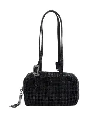Benedetta Bruzziches Sandra Crystal-embellished Buckle-detail Mini Bag - Black
