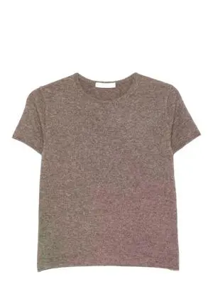 Co Ribbed-trim T-shirt - Brown