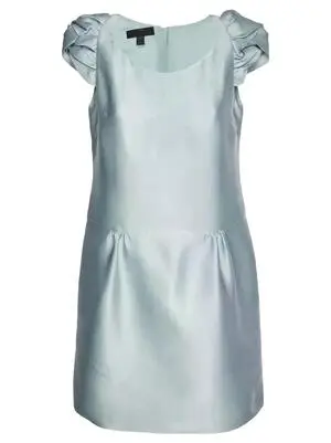 Burberry Draped-sleeve Mini Dress - Blue