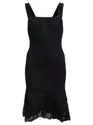 SANDRO SANDRO Square-Neck Smocked Dress
