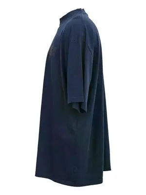 Balenciaga Caps Flatground Boxy-fit T-shirt - Blue