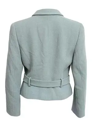 Giorgio Armani Belted Cropped Blazer - Green