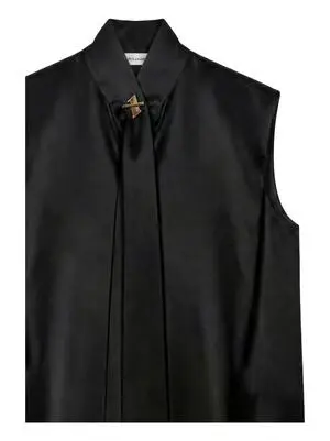 DANAME Pussy-bow Blouse - Black