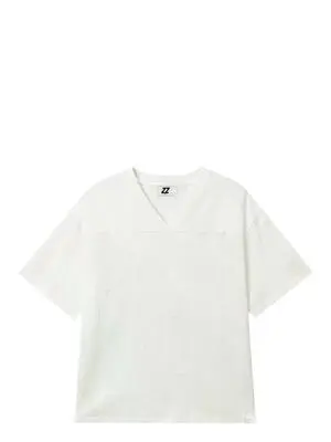 Izzue Logo-embossed Mesh-panel T-shirt - White