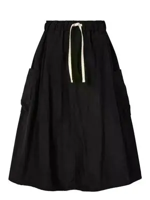 STUDIO TOMBOY Drawstring Cargo Skirt - Black