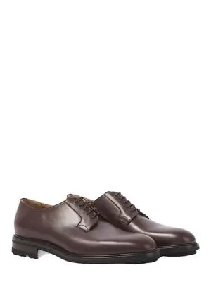 Kiton Leather Derby Shoes - Brown