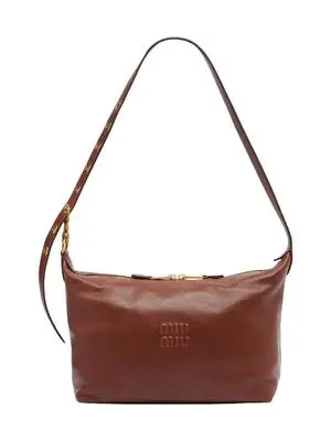 Miu Miu Spirit Leather Shoulder Bag - Brown