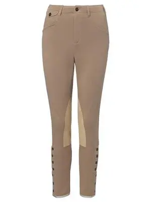 Eleventy Suede-trimmed Capri Trousers - Beige