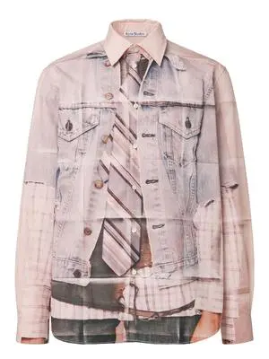 Acne Studios Trompe-l'œil Cotton Poplin Shirt - Multicoloured