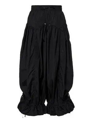 GANNI Ruffled Balloon Pants - Black