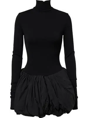 Magda Butrym Paneled Wool-blend Minidress - Black