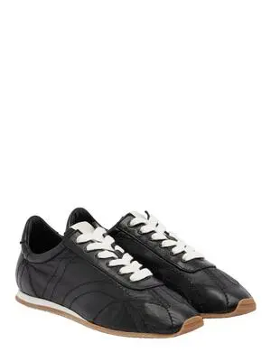 TOTEME Flex Leather Sneakers - Black
