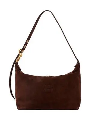 Miu Miu Spirit Suede Shoulder Bag - Brown