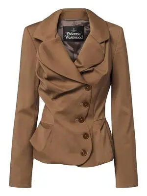 VIVIENNE WESTWOOD Vivienne Westwood Draped Peplum Virgin Wool Jacket
