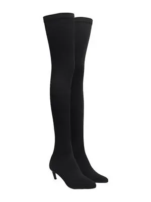 Victoria Beckham Harlow Jersey Over-the-knee Boots - Black
