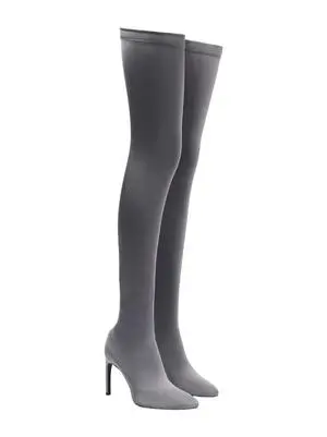 Victoria Beckham Harlow Jersey Over-the-knee Boots - Grey