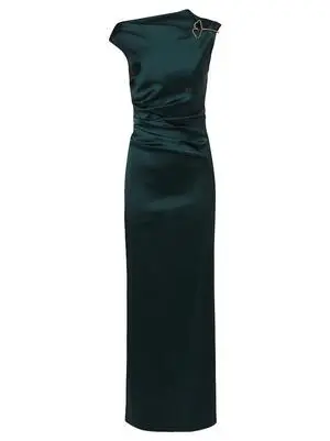 Max Mara Satin Cocktail Dress - Green