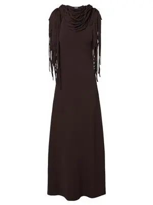 Altuzarra Fringed Jersey Maxi Dress - Brown
