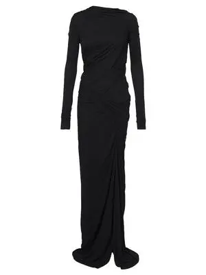 Rick Owens Shailee Draped Open-back Jersey Gown - Black