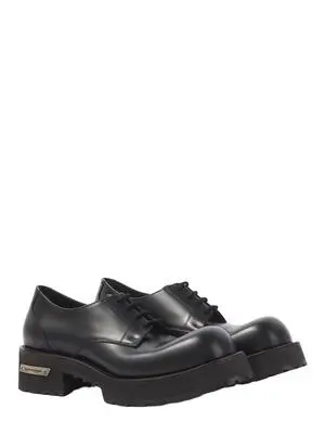 Balenciaga Venom Leather Derby Shoes - Black