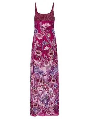LA FUORI Là Fuori Mystical Garden Embellished Floral Gown - Pink
