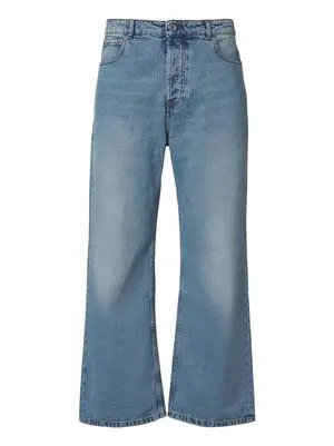 AMI Paris Faded Wide-leg Jeans - Blue