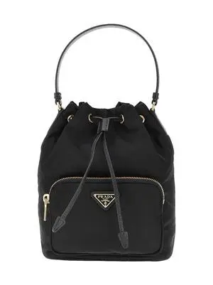 Prada PRADA Re-Nylon Duet Bucket Bag Black