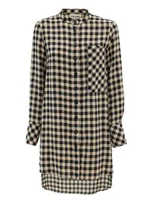 JULIA ALLERT Plaid Long Shirt - Black