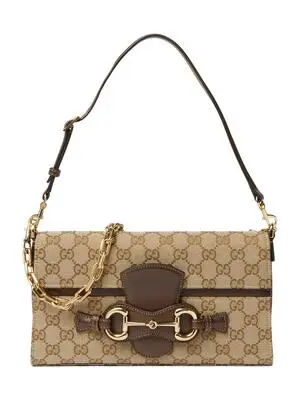 Gucci GUCCI Horsebit Ristretto Shoulder Bag Brown