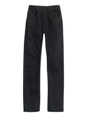 Gucci Cotton Denim Pants With Coating - Black