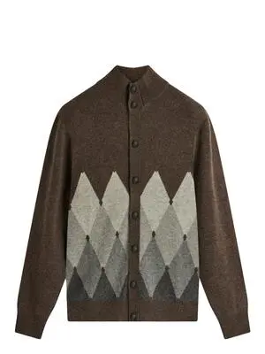 BALLANTYNE Cashmere Diamond Cardigan