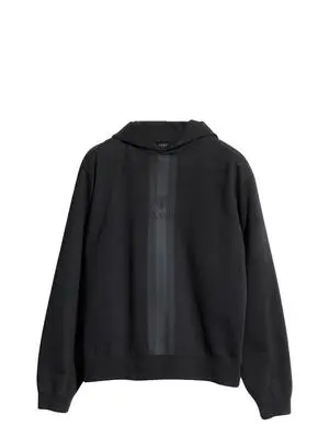 Gucci Cotton Hooded Sweatshirt With Tonal Web Ribbon - Black