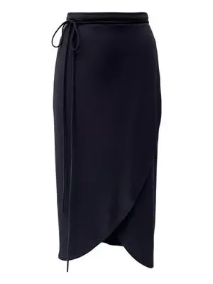 IMAATU Multi-way Asymmetrical Midi Drape Wrap Skirt - Black