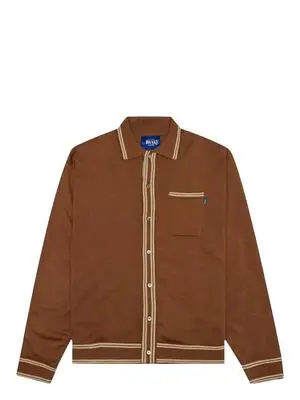AWAKE Fine Gauge Knitted Cardigan - Brown