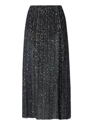 MISSONI Missoni Ribbed Midi Skirt With Slit And Sequins
