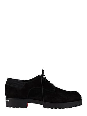 CHRISTIAN LOUBOUTIN Cavafield Suede Derby Shoes - Black