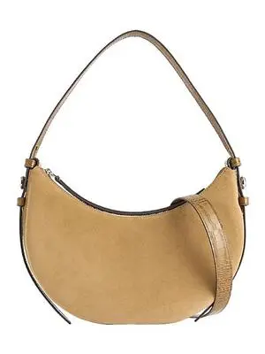 Tory Burch Tory Burch Romy Half Moon Suede Shoulder Bag Stone
