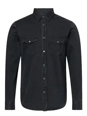 TOM FORD Slim-fit Western Denim Shirt - Black