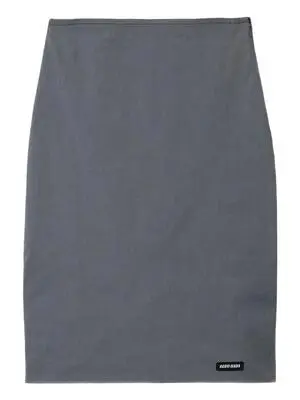 Miu Miu Stretch Poplin Skirt - Grey