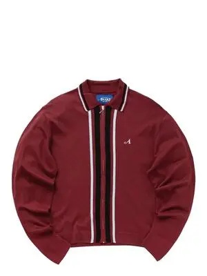 AWAKE NY Striped Zip-up Cardigan - Red